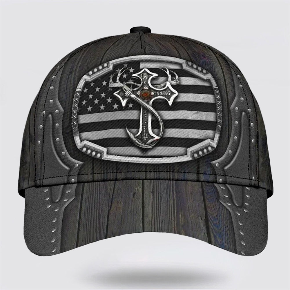 Jesus Hunting Fishing Cross Baseball Cap - Christian Hats for Men and ...