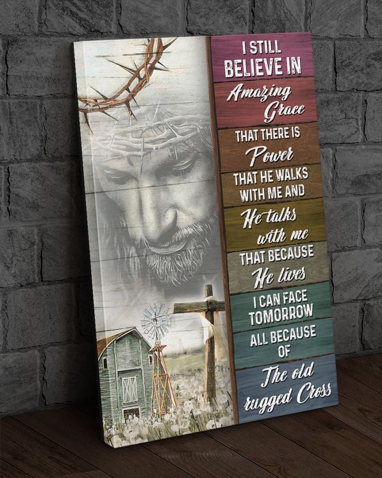 Jesus I Believe In Grace Canvas Posters - Christian Wall Posters - Rel ...