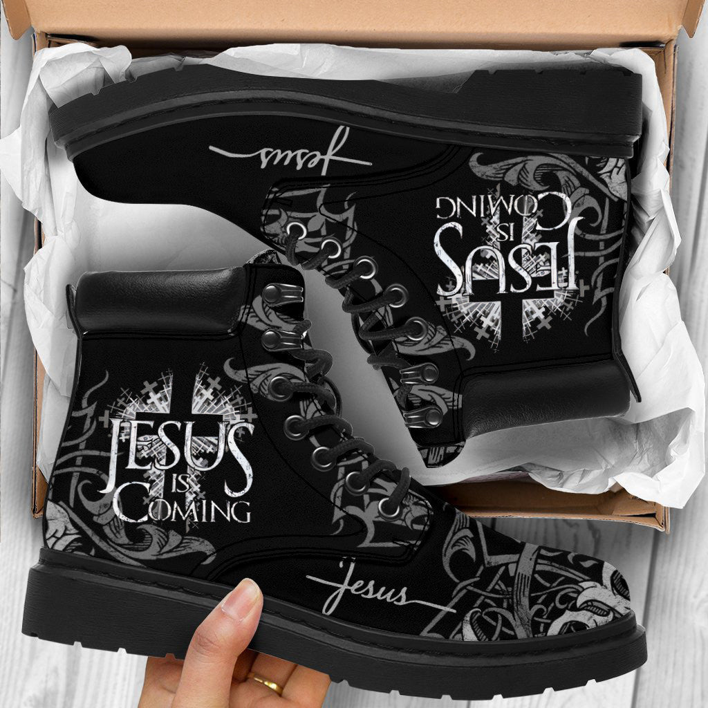 Jesus Is Coming Leather Boots - Christian Shoes For Men And Women ...