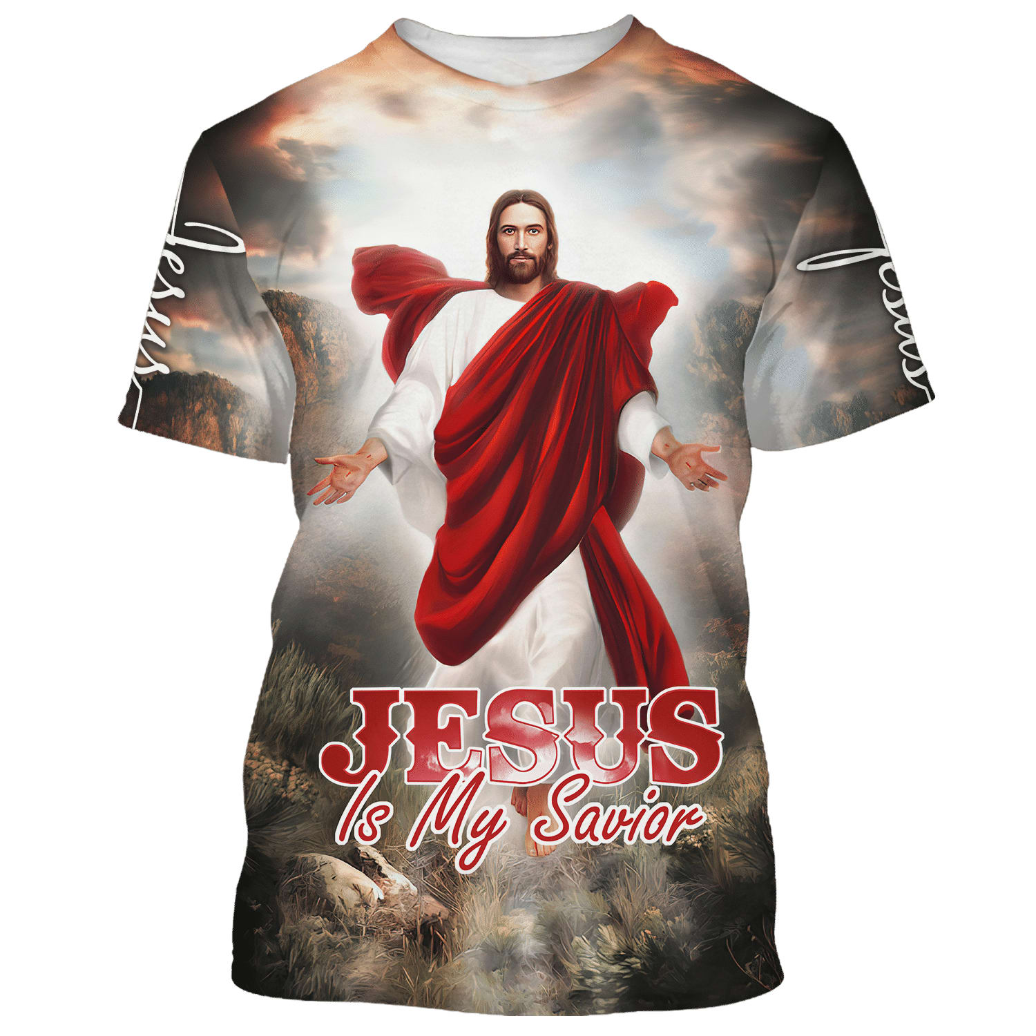 Jesus Is My Savior Shirts - Jesus With His Arms Open 3D All Over Print ...