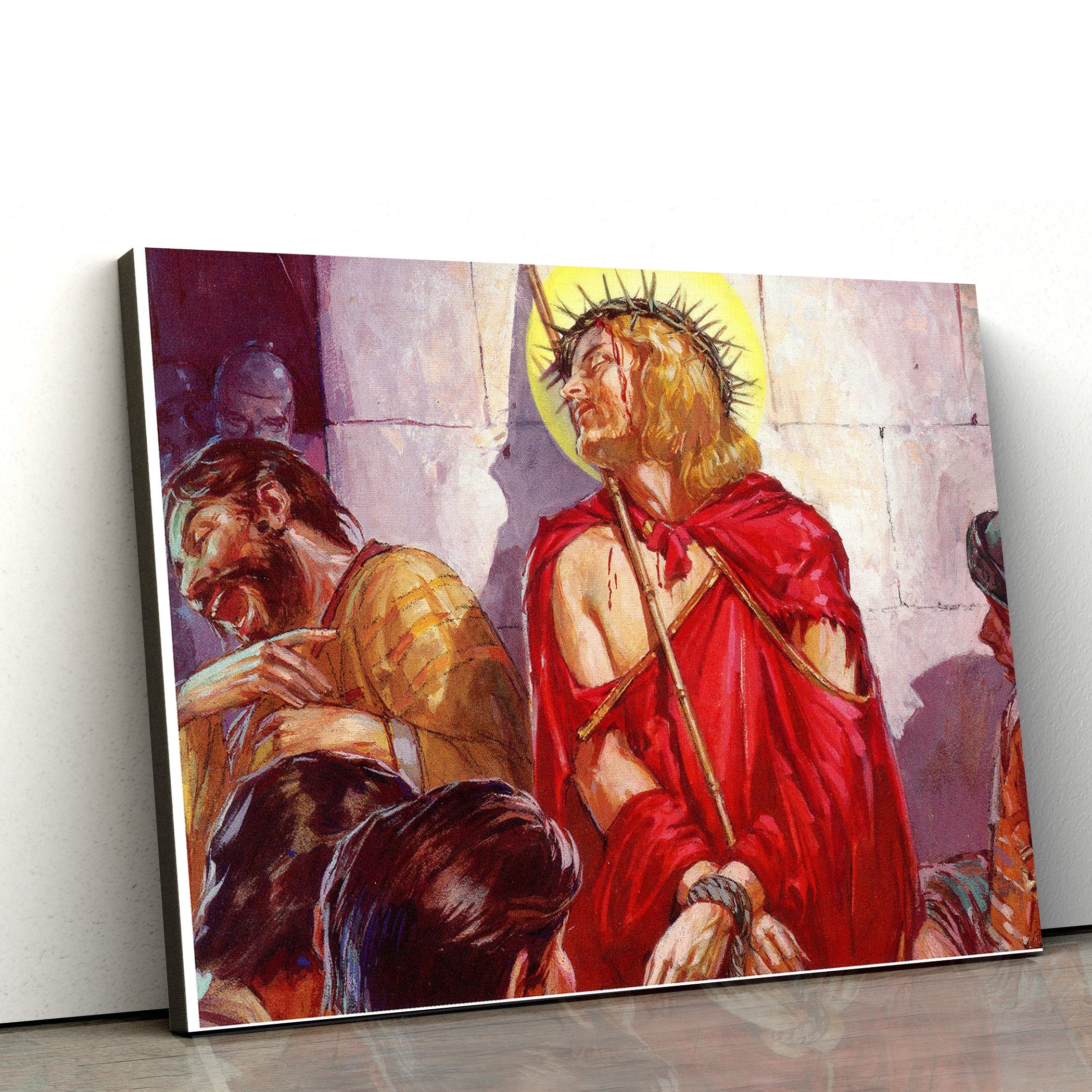 Jesus Is Scourged Catholic Picture - Canvas Picture - Jesus Canvas Pic ...