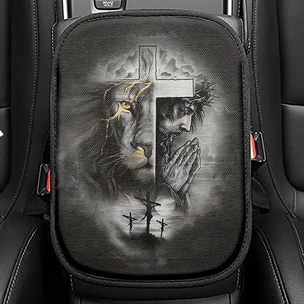 Jesus Lion Of Judah Crown Of Thorn Seat Box Cover, Christian Car Cente ...