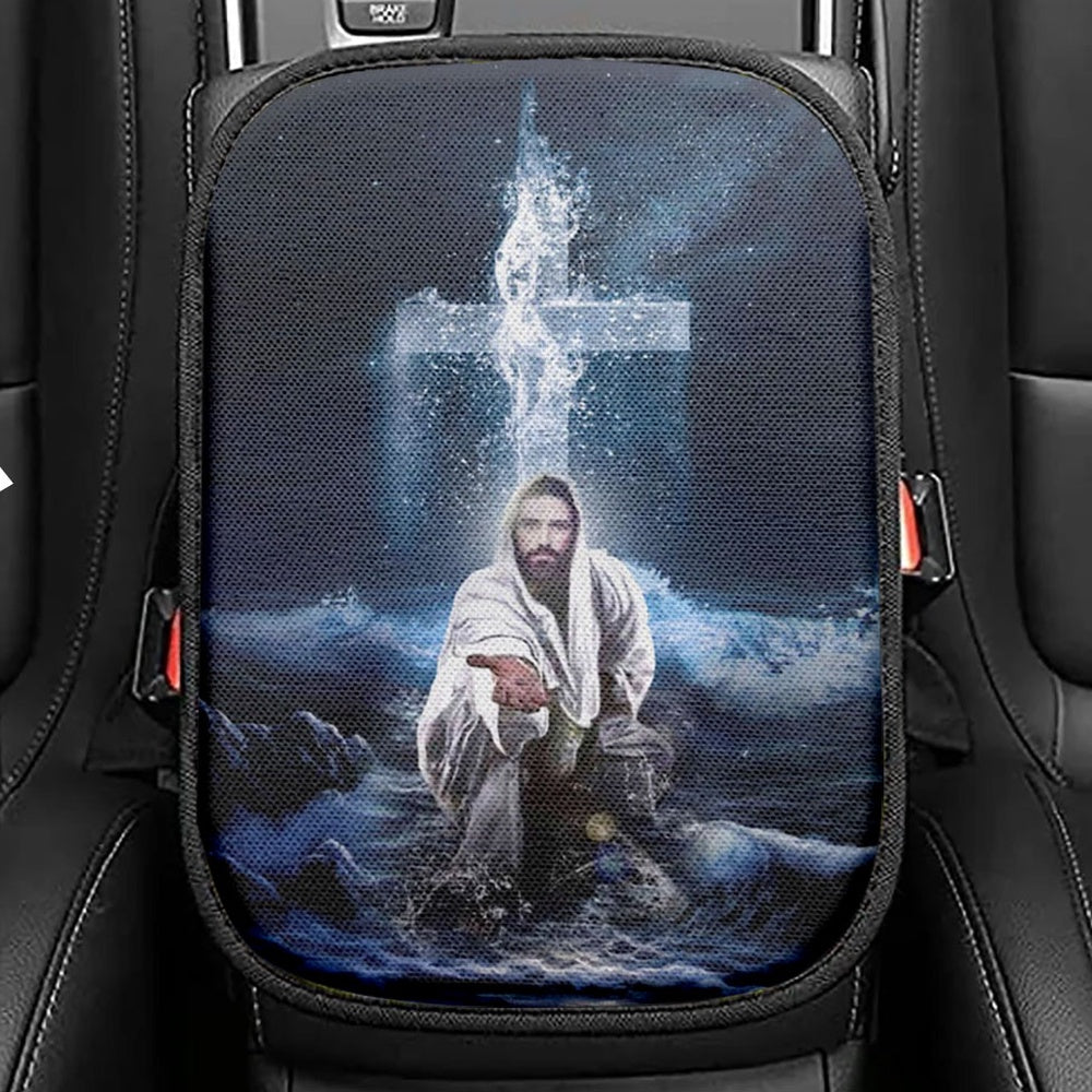 Jesus Outstretched Hands Saves Seat Box Cover, Bible Verse Car Center ...