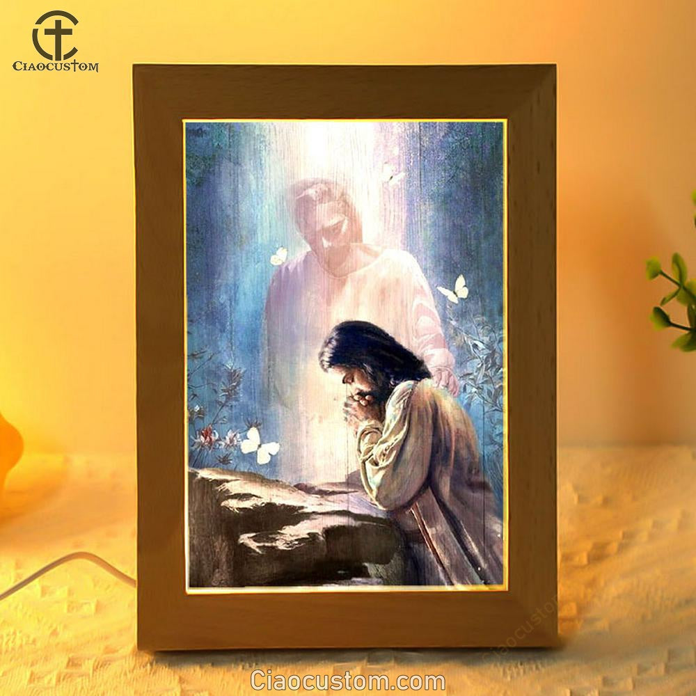 Jesus Painting Praying With God Frame Lamp – Ciaocustom