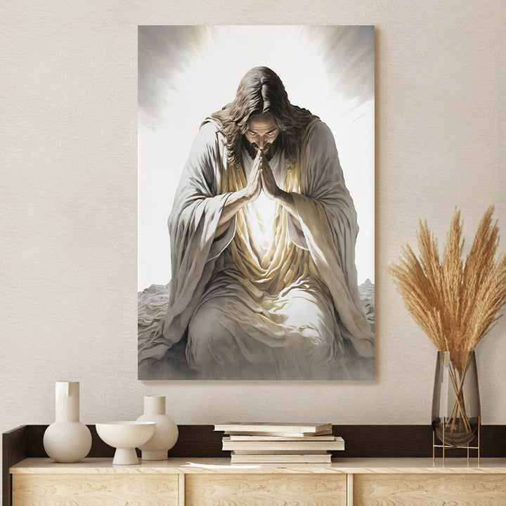 Jesus Pray - Jesus Canvas Art - Christian Wall Canvas – Ciaocustom