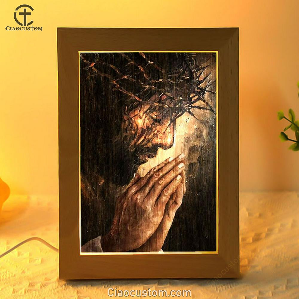 Jesus Prayer Crown Of Thorns Frame Lamp – Ciaocustom