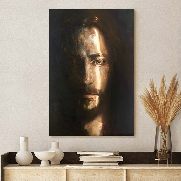 Jesus Tear Canvas Pictures - Jesus Painting Canvas - Christian Canvas ...