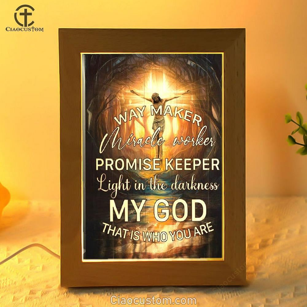 Jesus The Cross Of Light Light In The Darkness Frame Lamp – Ciaocustom