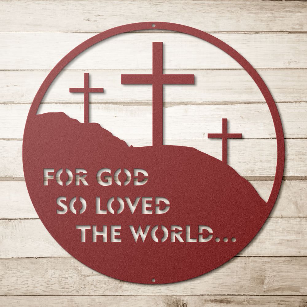 John 316 Metal Sign - Christian Metal Wall Art - Religious Metal Wall ...