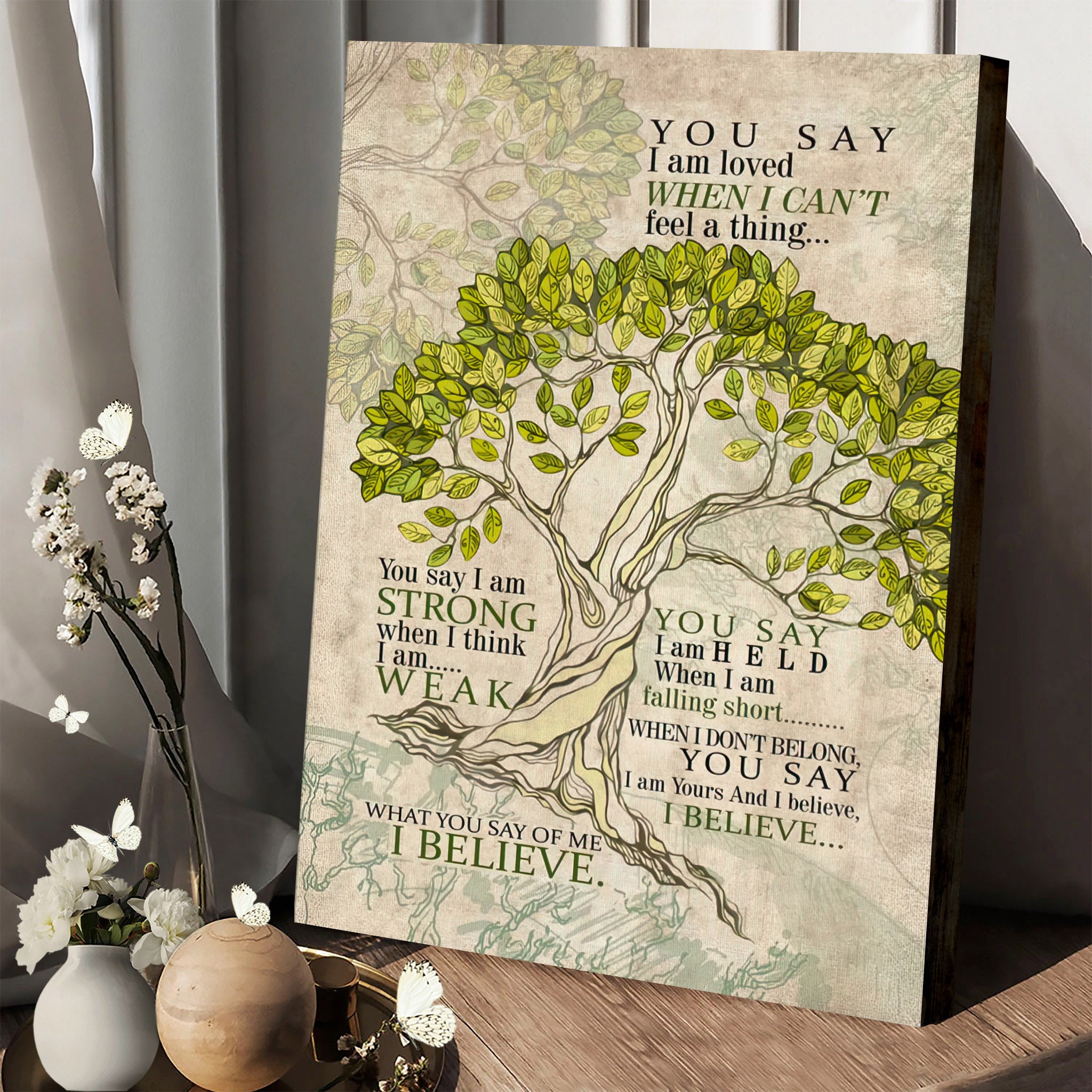 Lauren Daigle You Say Song Lyrics Wall Art Canvas - Poster To Print ...