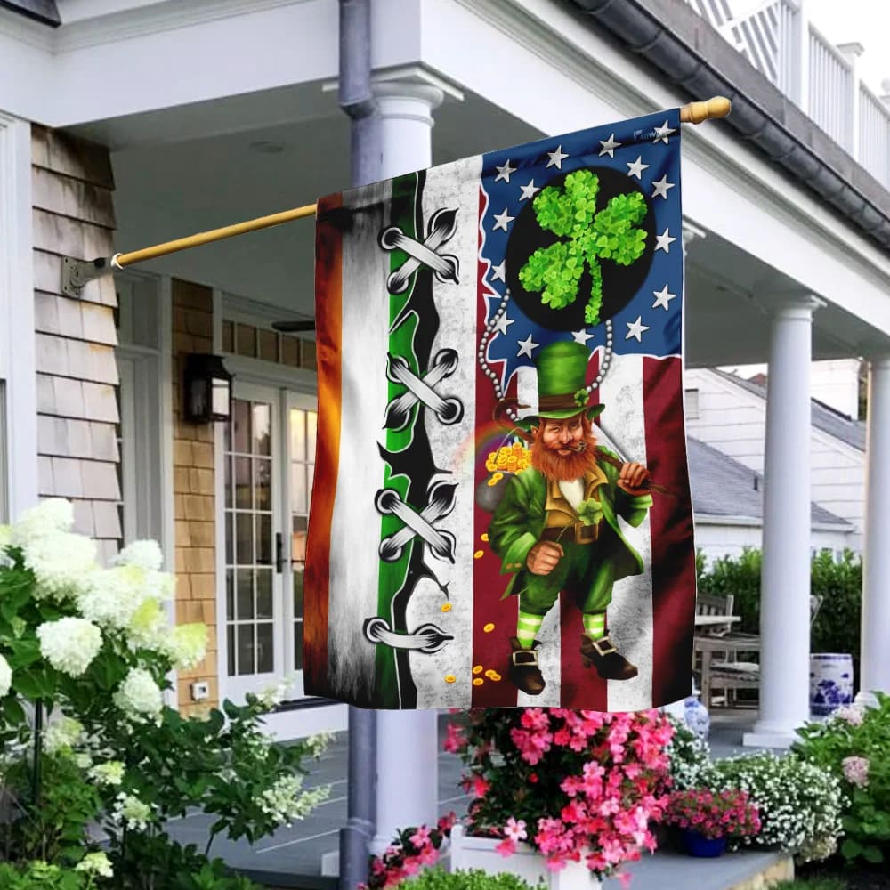 Leprechaun St Patrick's Day House Flag - St Patrick's Day Garden Flag ...