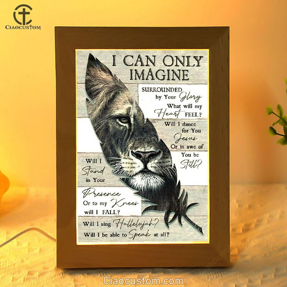 Lion Of Judah Feather I Can Only Imagine Frame Lamp – Ciaocustom