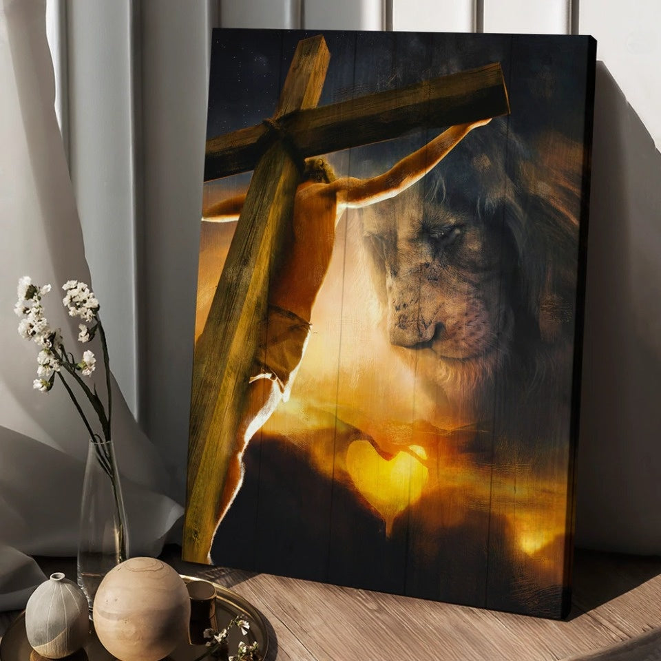 Lion Of Judah The Beautiful Sky The Sacrifice Of Jesus Christ Canvas W ...