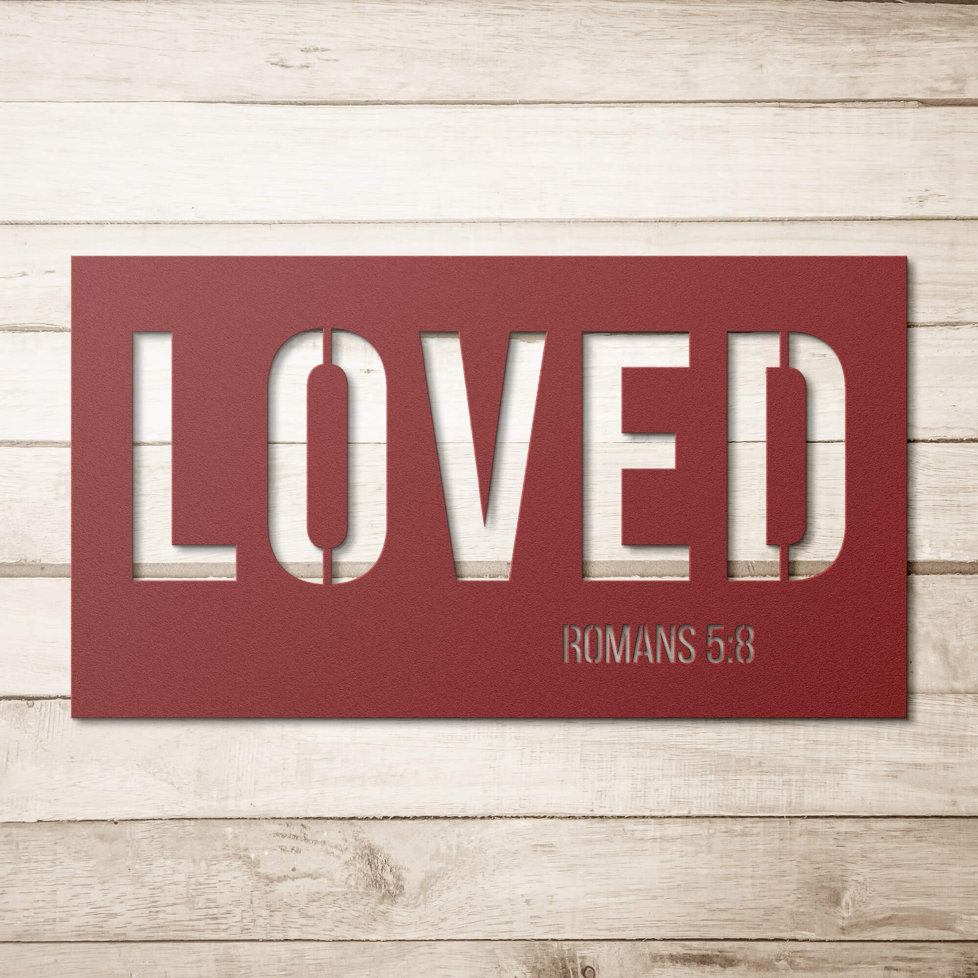 Loved Metal Sign - Christian Metal Wall Art - Religious Metal Wall Dec ...