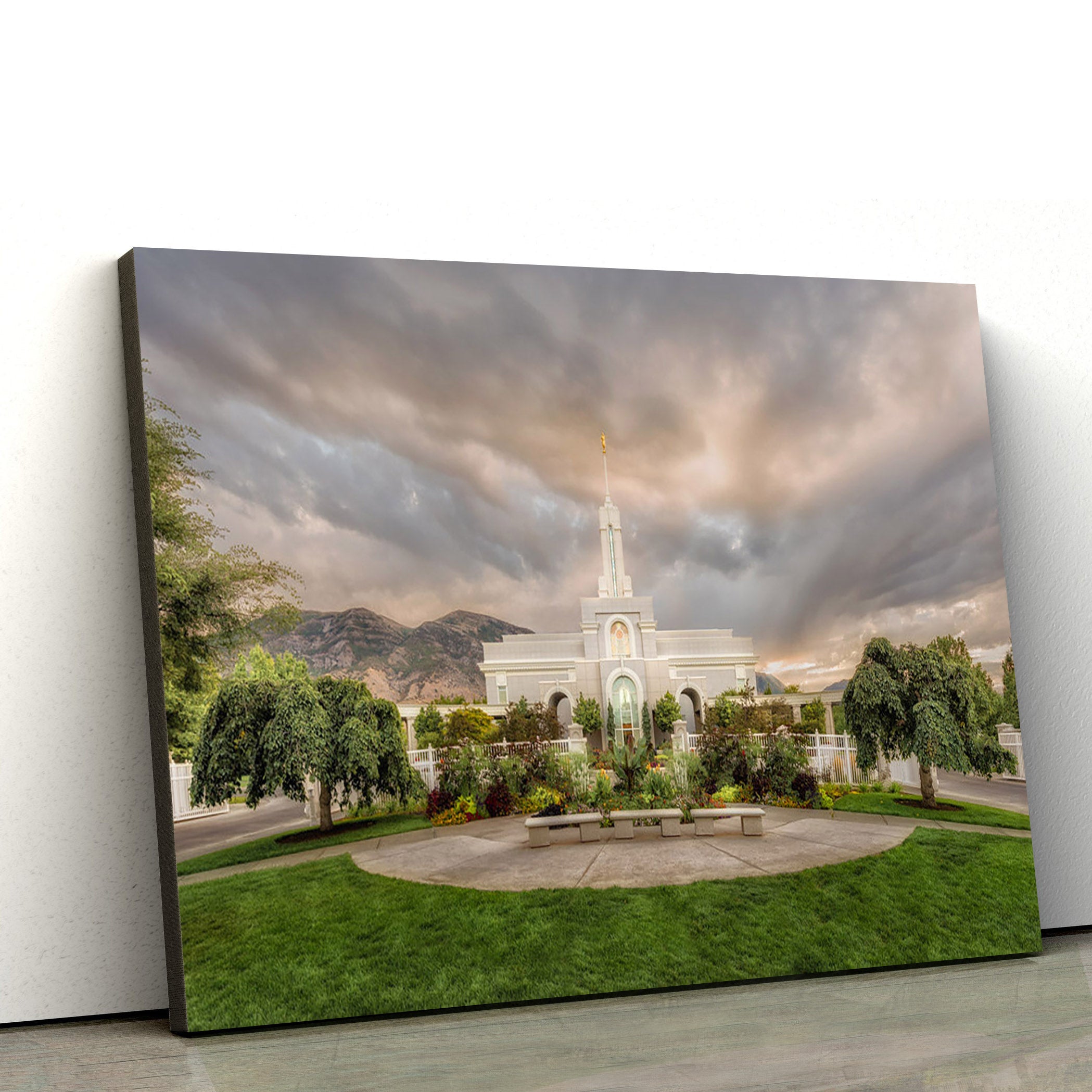 Mt Timpanogos Temple Chome Canvas Wall Art - Jesus Christ Picture - Ca ...