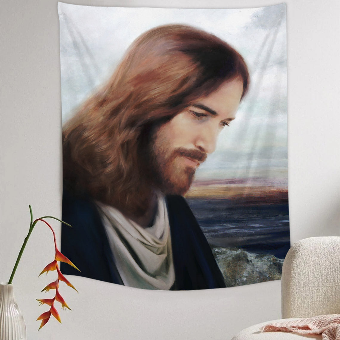 On The Shores Of Galilee Tapestry - Jesus Picture - Religious Tapestry – Ciaocustom