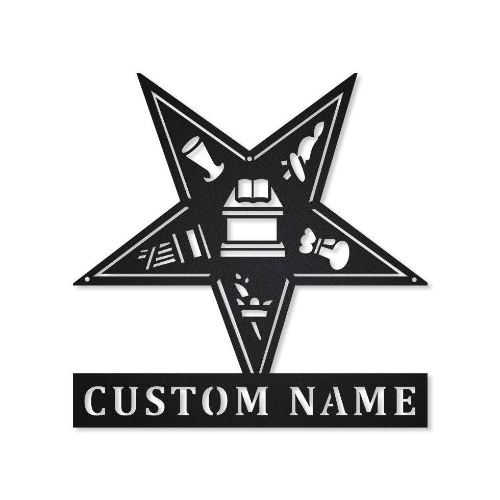 Order Of The Eastern Star Masonic Metal Wall Decor Metal Mason Sign Fa ...