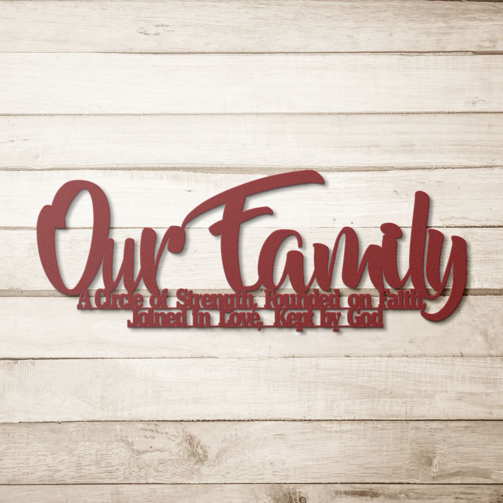 Our Family Founded By God Metal Sign - Christian Metal Wall Art - Reli ...