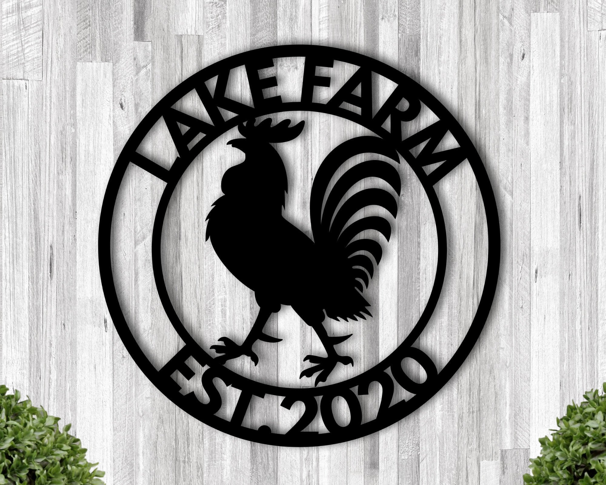 Personalized Chicken Farm Metal Sign Custom Metal Chicken Coop Signs M ...
