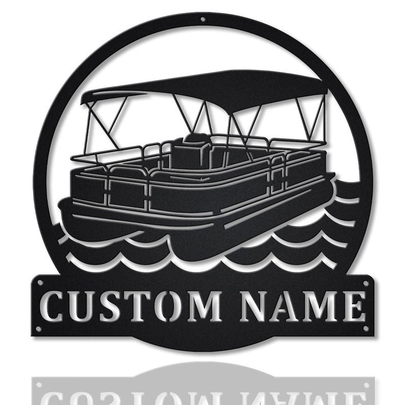Personalized Pontoon Boat Metal Sign - Custom Pontoon Boat Metal Wall ...