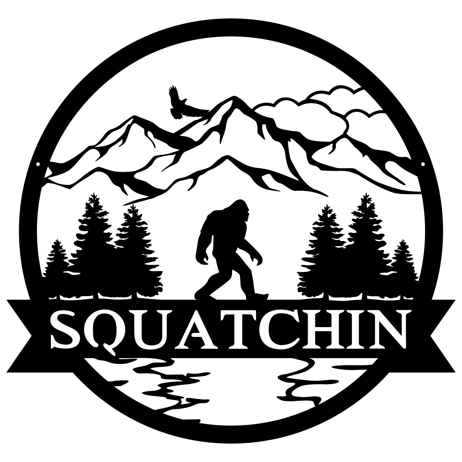 Personalized Sasquatch Outdoor Metal Sign - Wall Decor Metal Art - Met ...