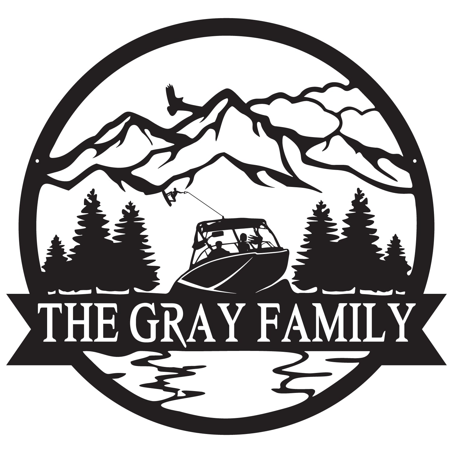 Personalized Wake Board Outdoor Metal Sign - Wall Decor Metal Art - Me ...