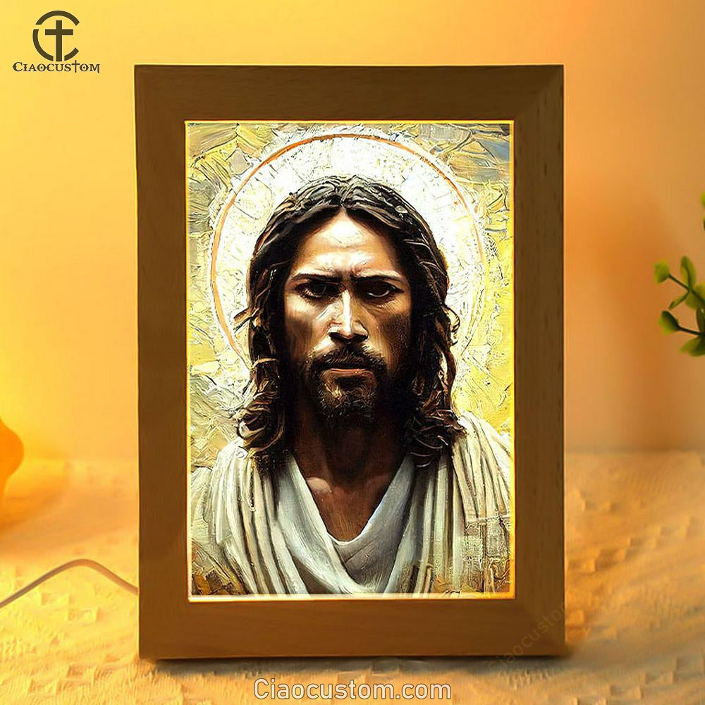 Portrait Of Jesus Christ Frame Lamp Pictures - Jesus Art Prints - Jesu ...