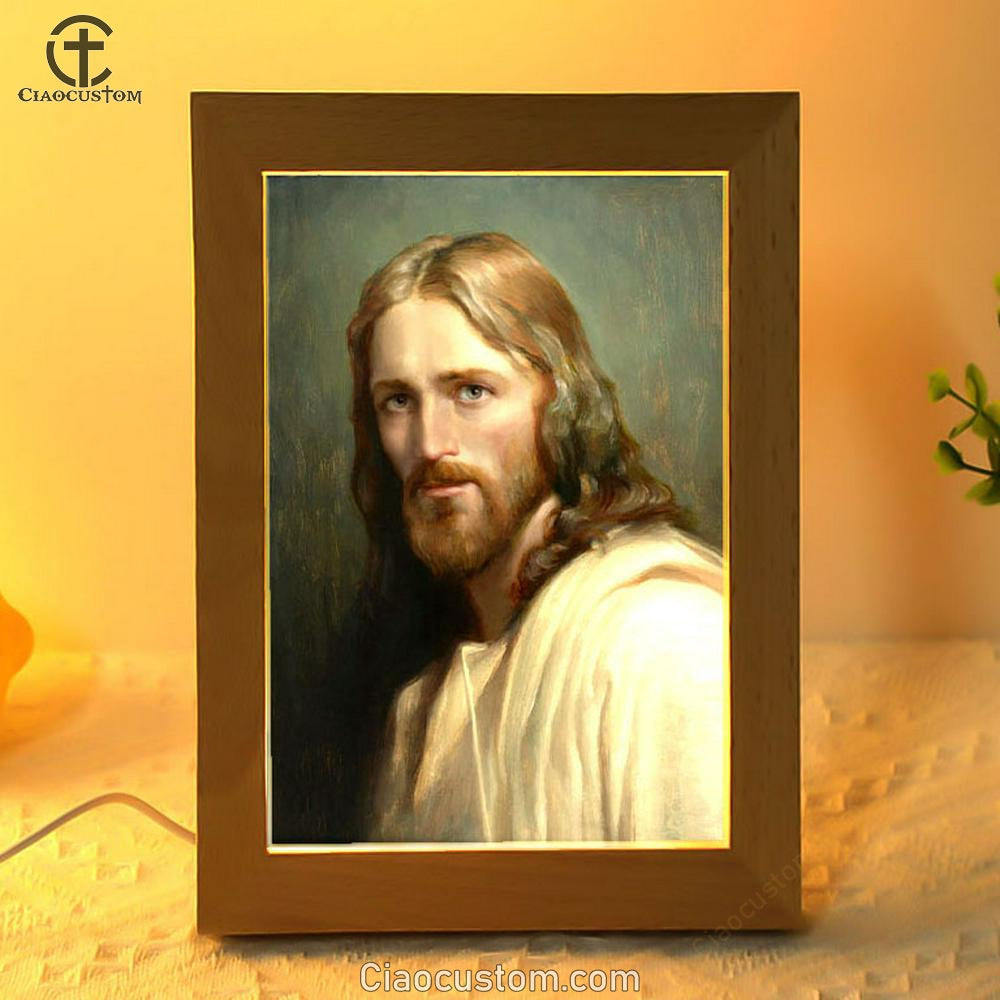 Portrait Of Jesus Christ Man Of Galilee Frame Lamp Pictures - Christia ...