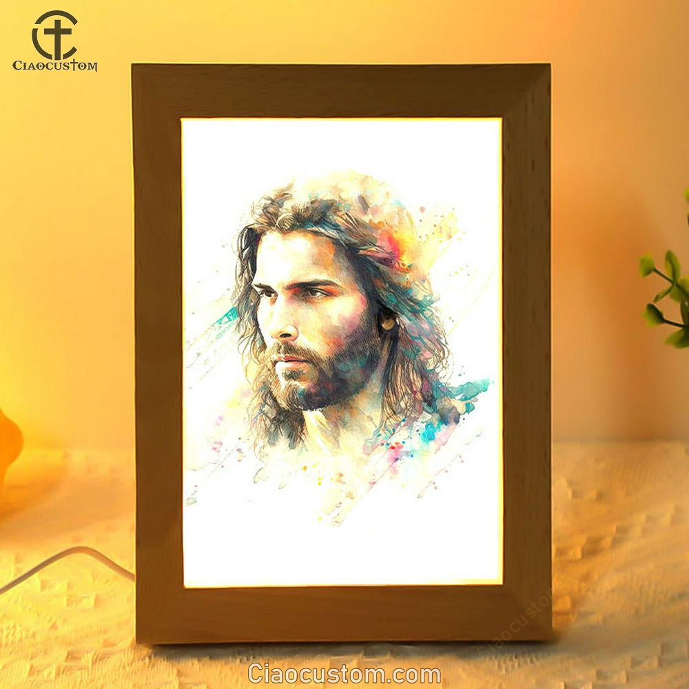 Portrait Of Jesus Frame Lamp Pictures - Jesus Art Prints - Jesus Art ...