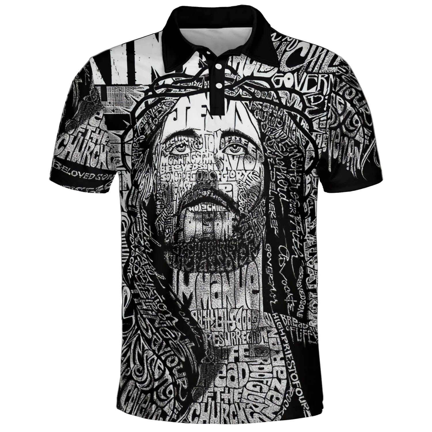 Potrait Jesus Polo Shirt - Christian Shirts & Shorts – Ciaocustom