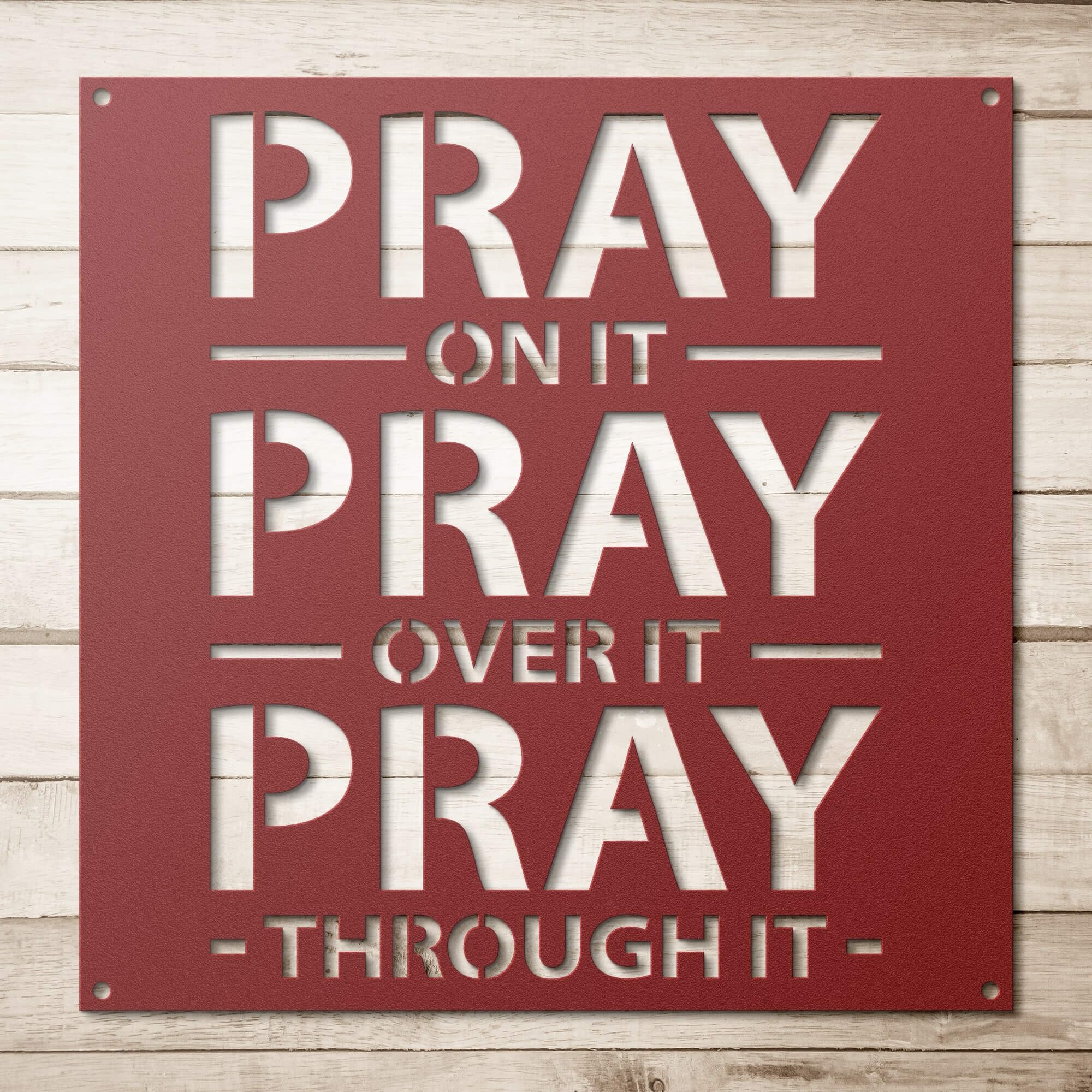 Pray On It Metal Sign - Christian Metal Wall Art - Religious Metal Wal ...