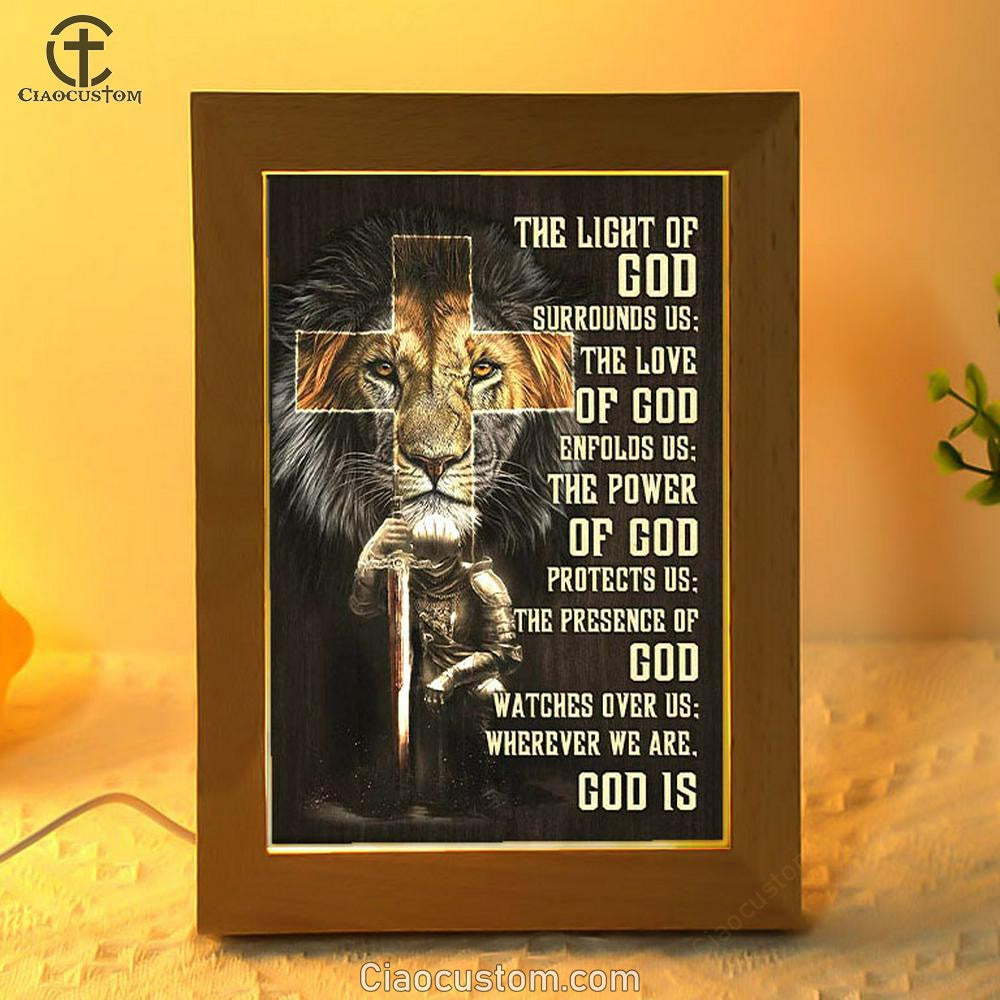Prayer For Protection - Warrior Lion Of Judah Frame Lamp Prints - Bibl ...