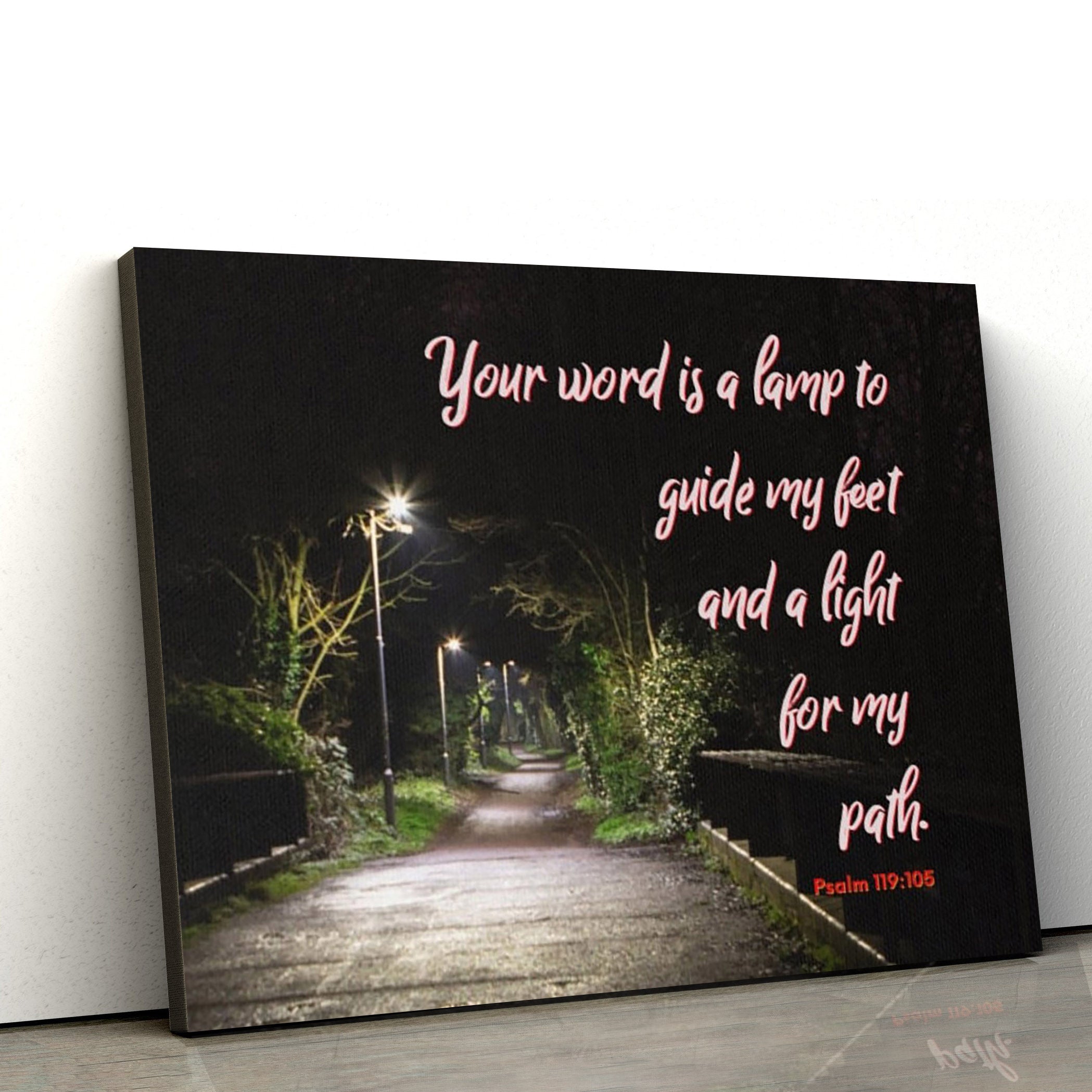Psalm 19 105 Scripture Wall Canvas Psalm 119 - Canvas Picture - Jesus ...