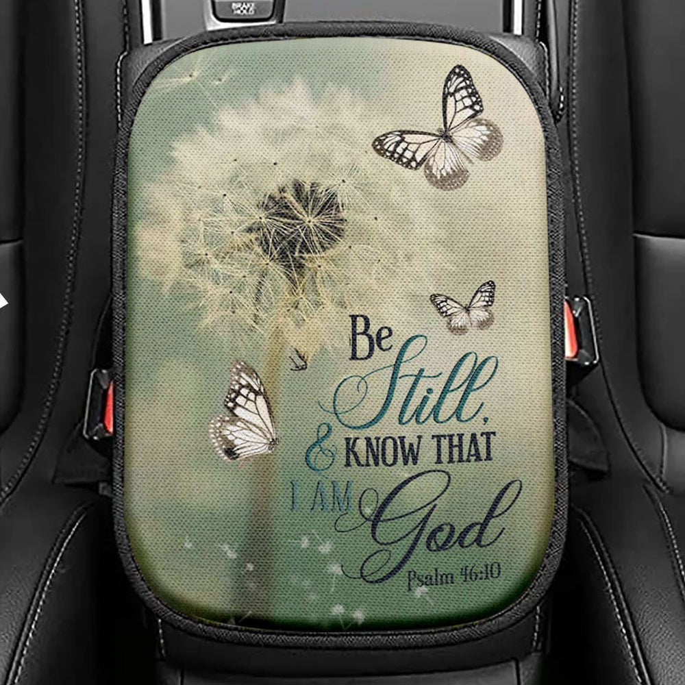 Psalm 4610 Dandelion Butterfly Seat Box Cover, Bible Verse Car Center ...