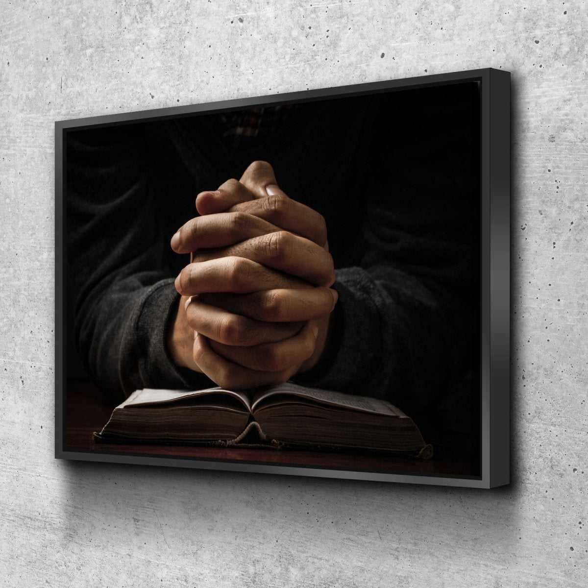 Quiet Hands In Prayer Wall Art - Christian Canvas Wall Art – Ciaocustom