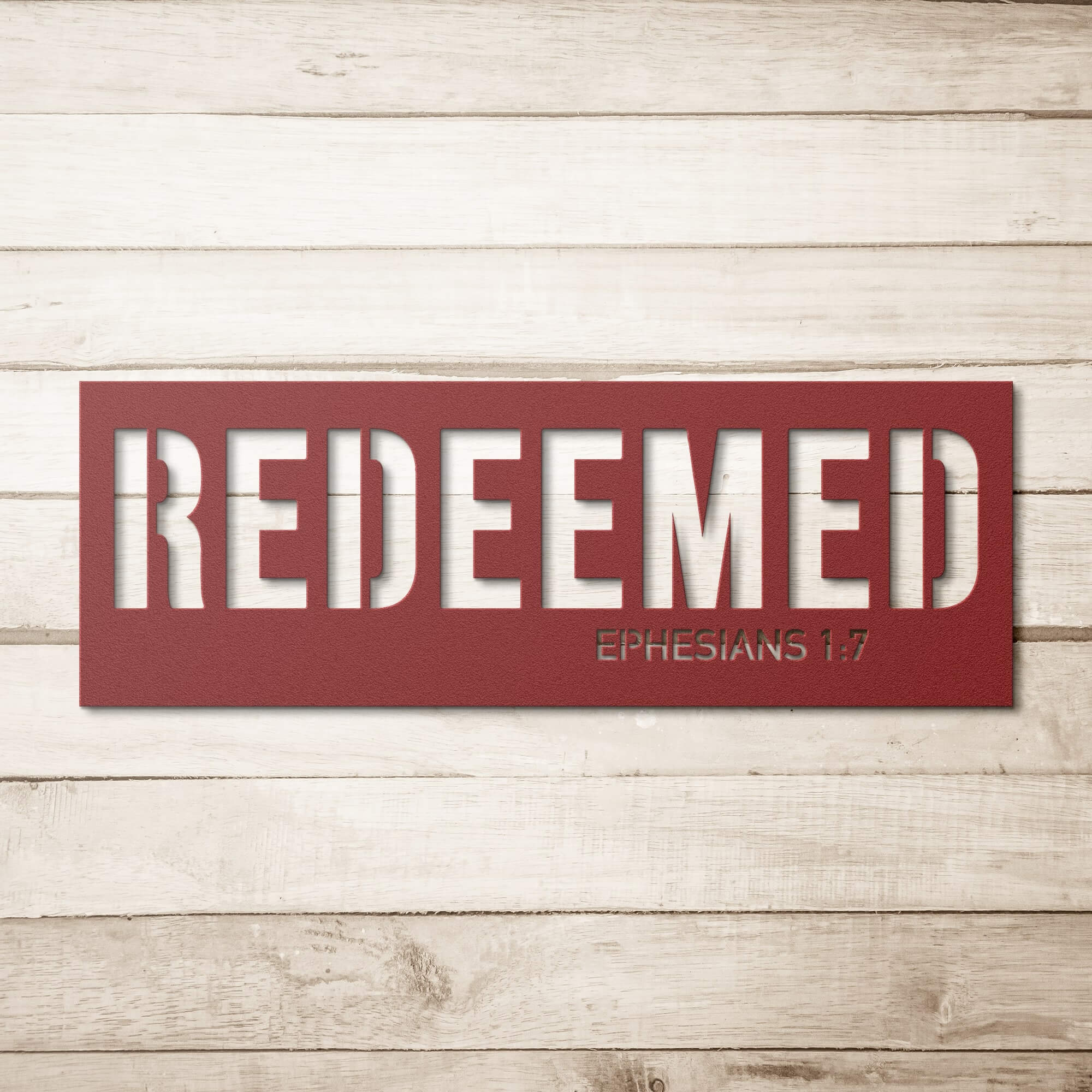 Redeemed Metal Sign - Christian Metal Wall Art - Religious Metal Wall ...