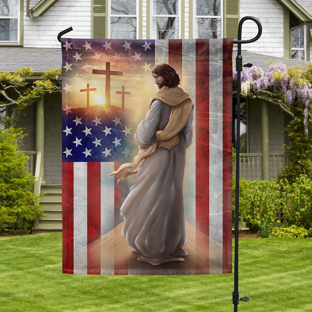 Resurrection Of Jesus Christ American Flag - Religious Easter House Fl ...