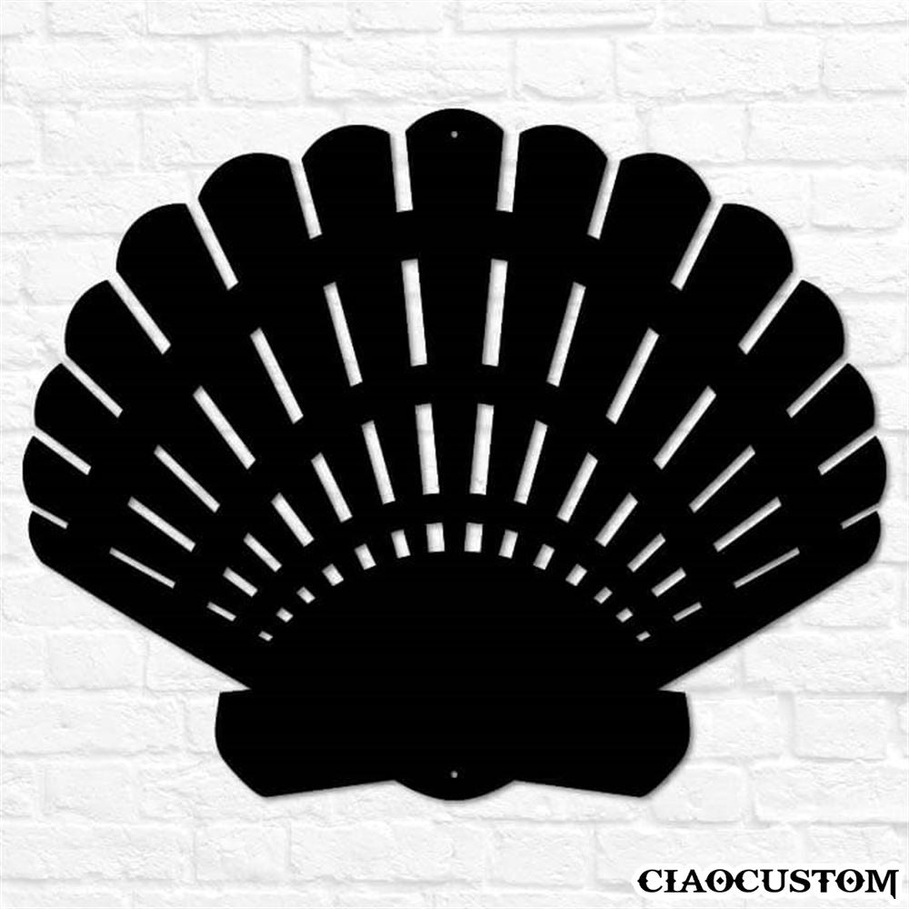 Seashell Metal Sign - Decorative Metal Wall Art - Metal Signs Outdoor ...