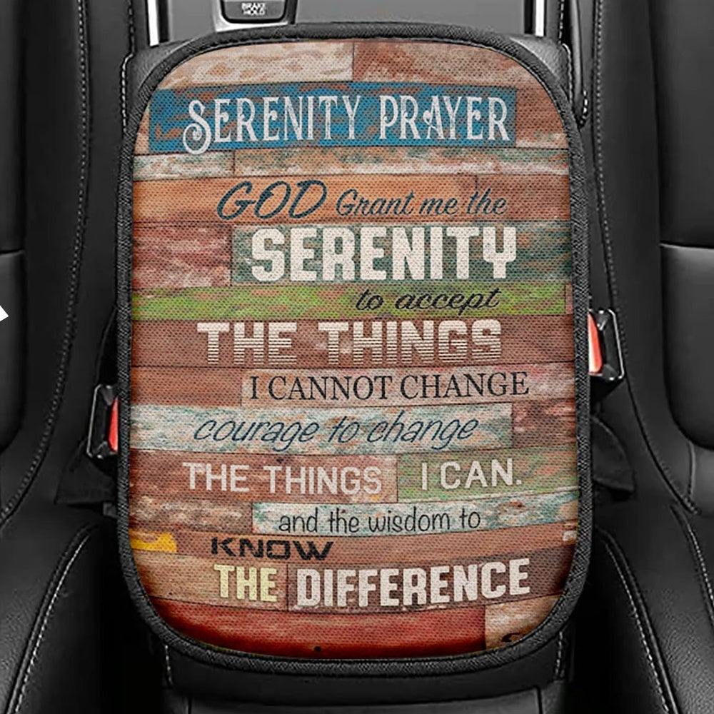 Serenity Prayer - Christian Decor Seat Box Cover, Bible Verse Car Cent ...