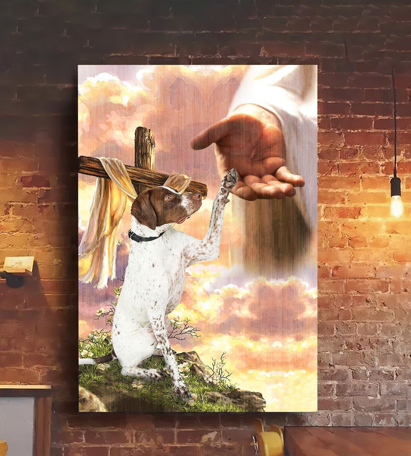 Shorthaired Pointer God Hand Canvas - Canvas Decor Ideas – Ciaocustom