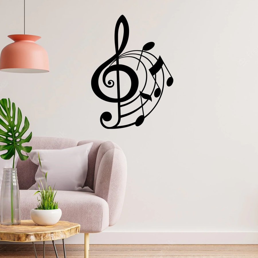 Sol Key Metal Art Music lovers gift - Living room decoration - Wall ha ...