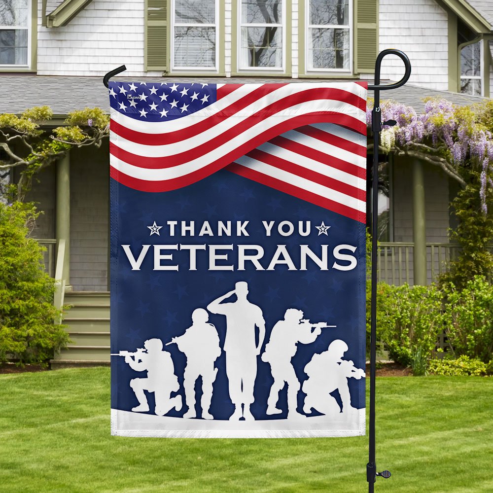 Thank You Veterans The US American Flag - Outdoor House Flags - Decora ...