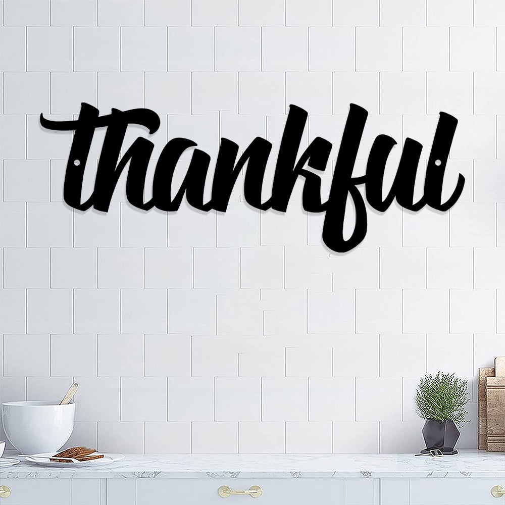 Thankful Metal Sign - Christian Metal Wall Art - Religious Metal Wall ...