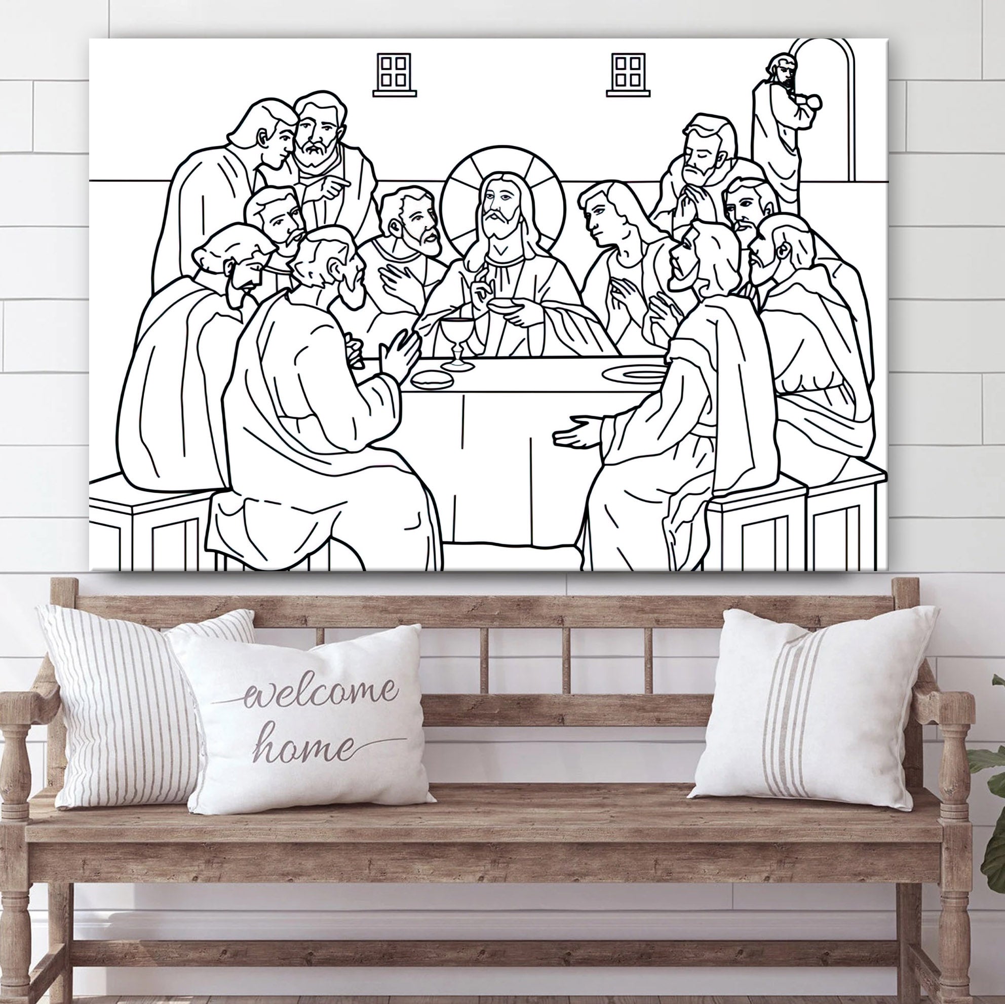 Jesus The Last Supper Canvas Wall Art - Christian Wall Posters – Ciaocustom