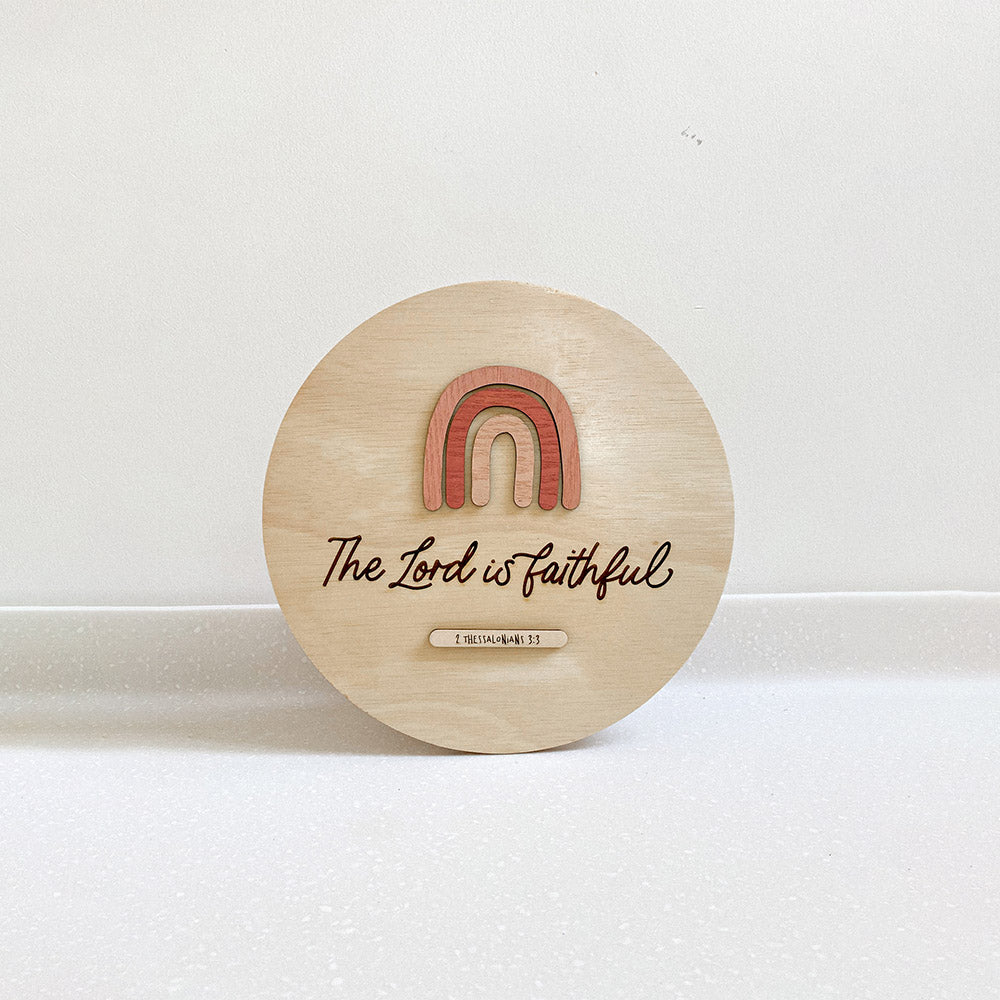 The Lord Is Faithful Wood Sign - Religious Wood Signs - Bible Verse Wa ...