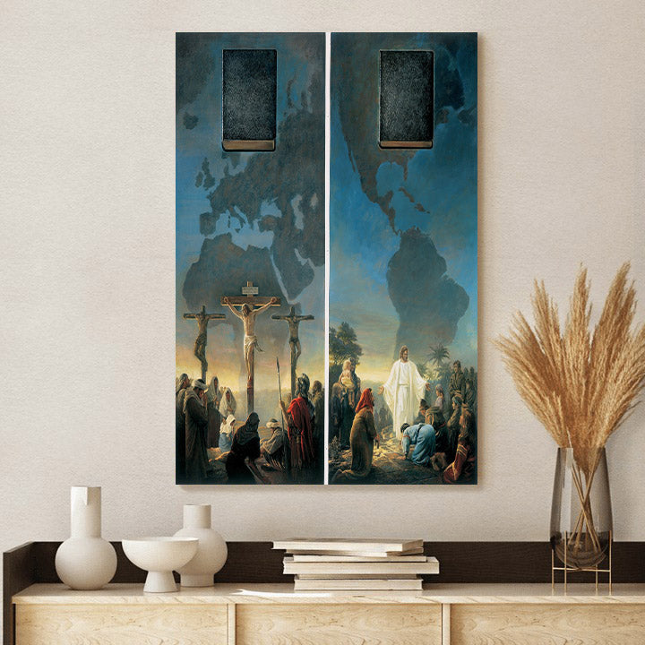 The Bible and the Book of Mormon Testify of Christ Canvas Wall Art - R ...