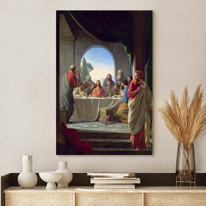 The Last Supper Canvas Wall Art - Christian Wall Art Decor - Religious ...