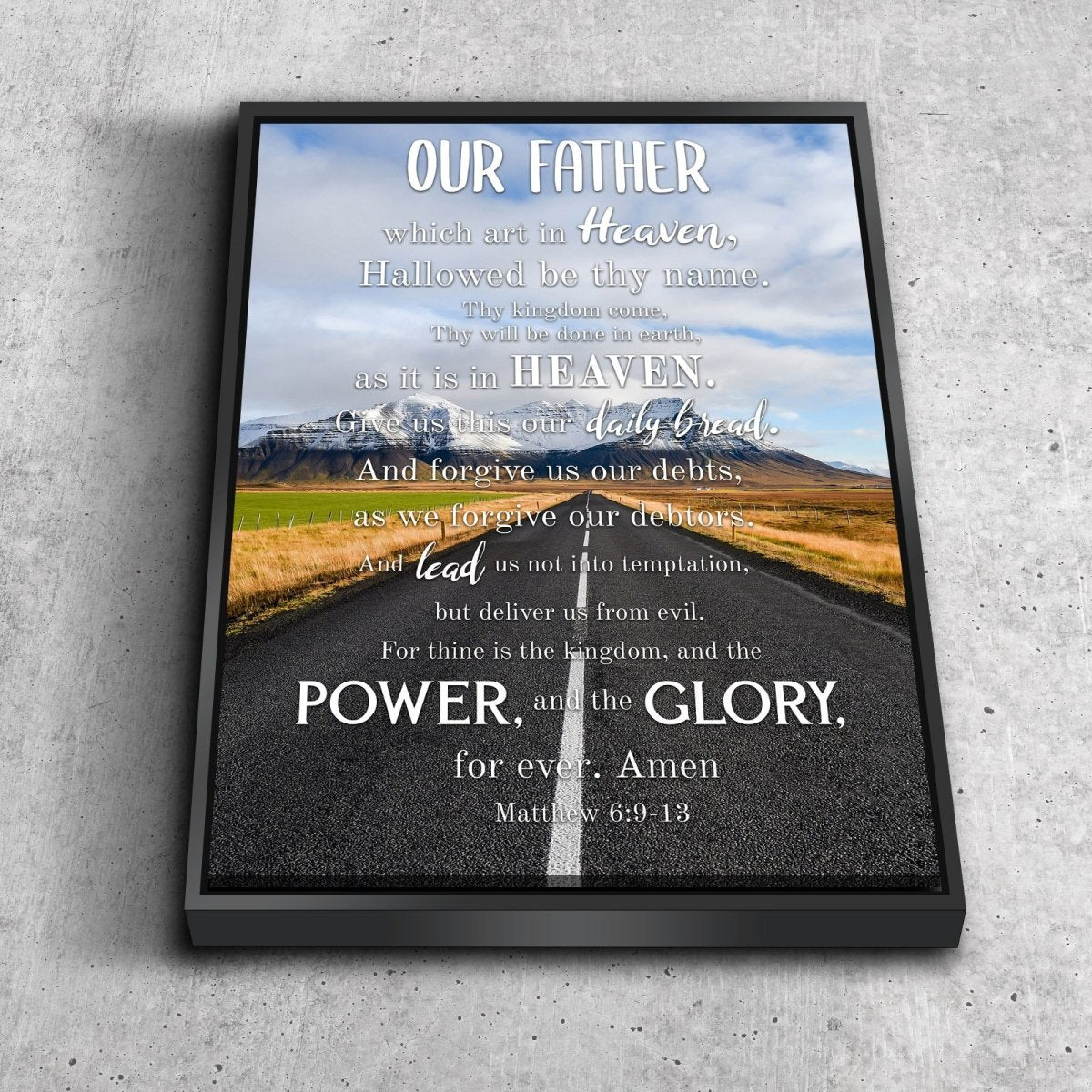 The Long Road & The Lords Prayer Canvas Wall Art – Ciaocustom
