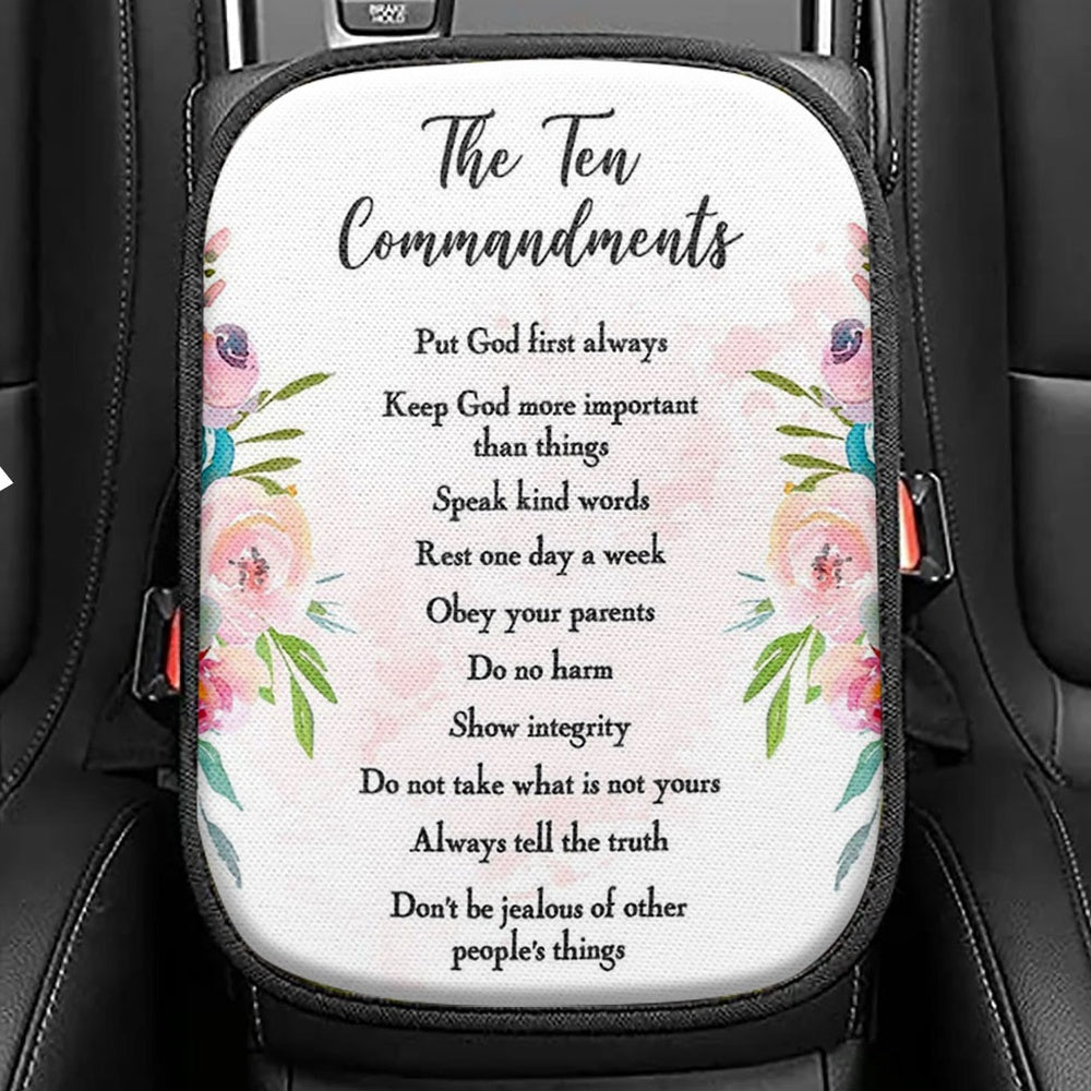 The Ten Commandments Seat Box Cover, Girls Car Center Console Cover, G ...