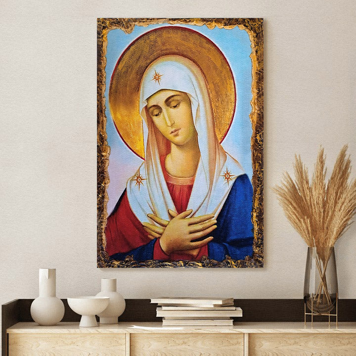 Virgin Mary Madonna Religious Canvas Wall Art - Catholic Canvas Wall A ...